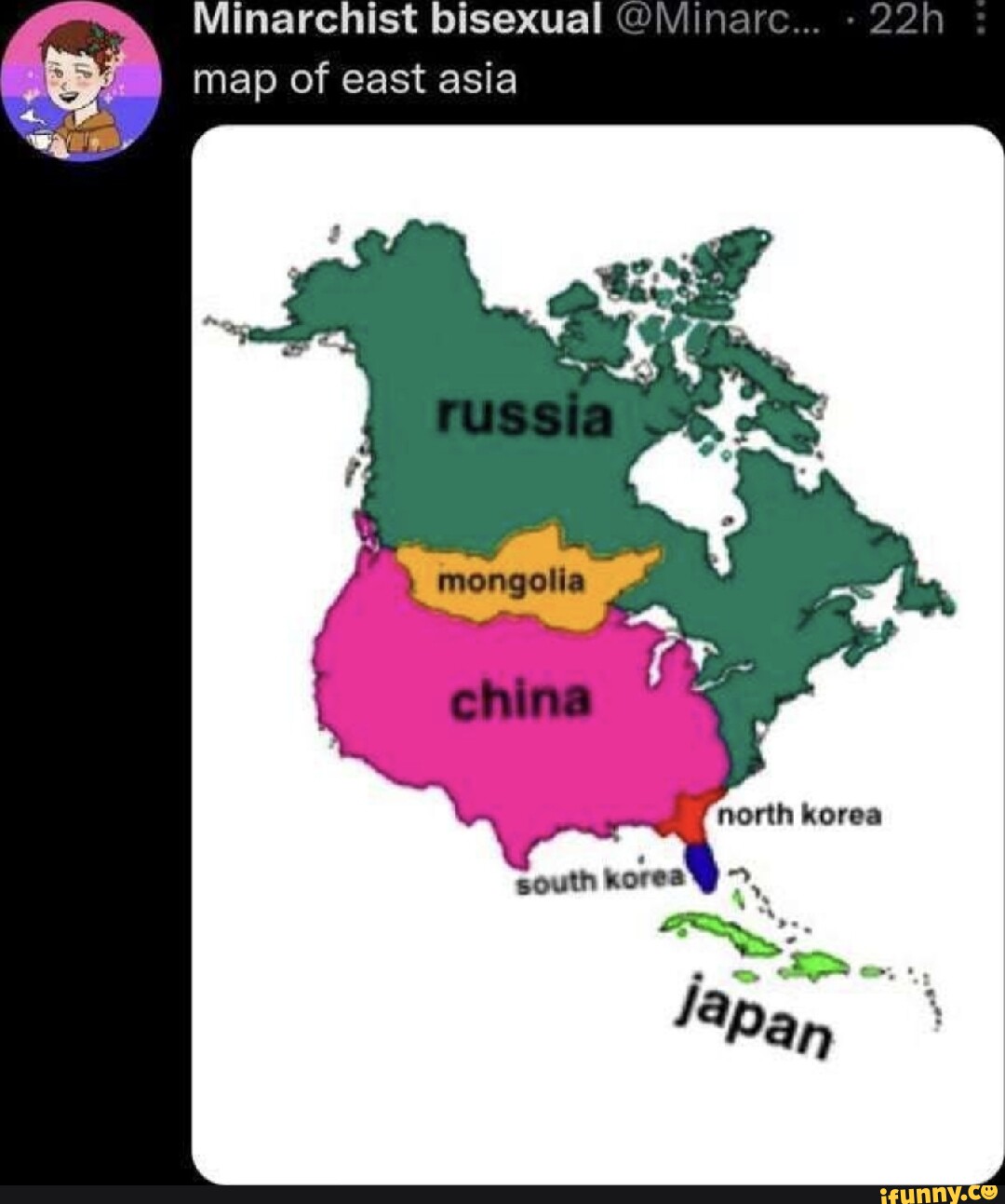 Minarchist bisexual Mina! map of east asia mongolia china north korea ...