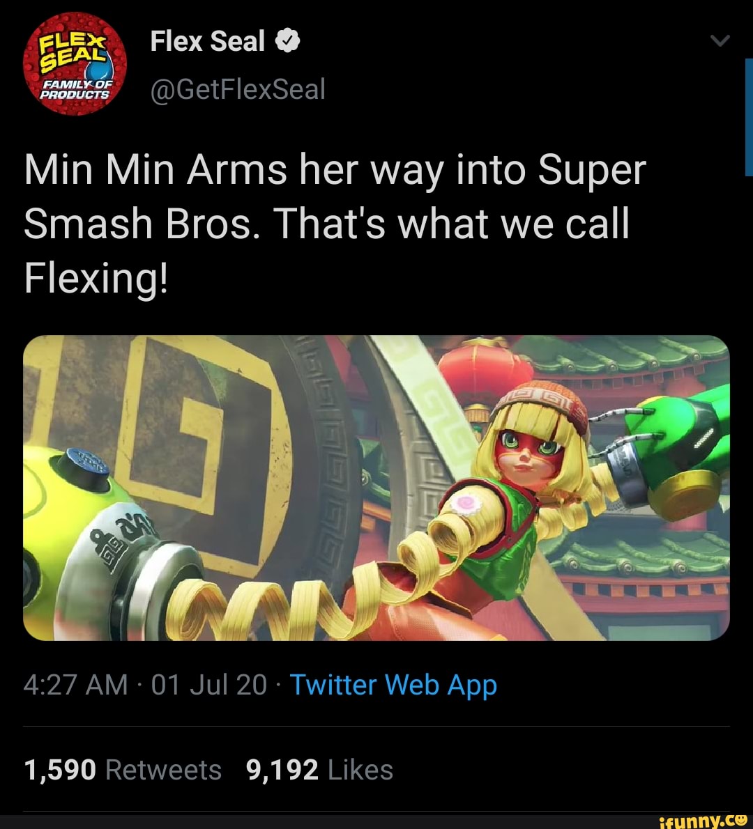 Min Min Arms her way into Super Smash Bros. That's what we call Flexing ...