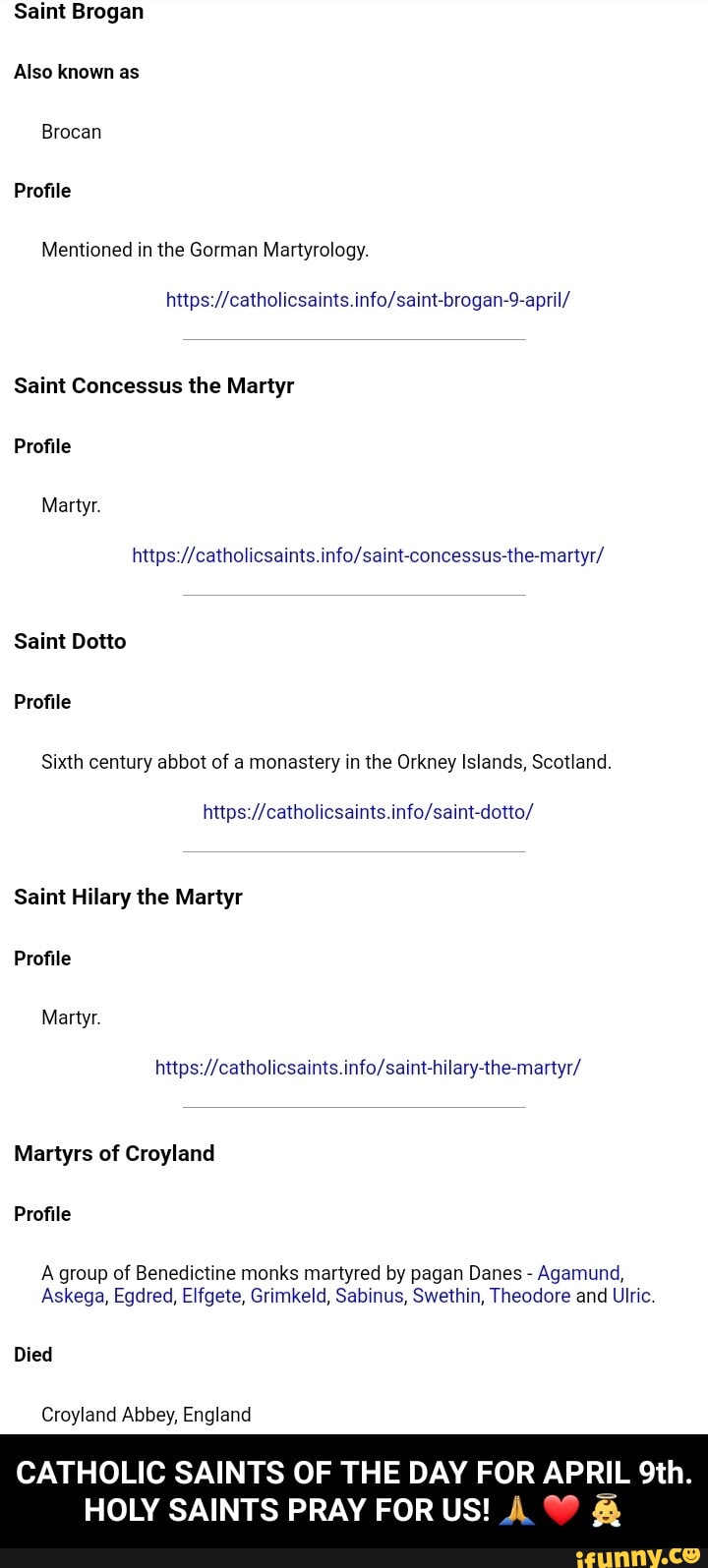 Saint Brogan Also known as Brocan Profile Mentioned in the Gorman ...