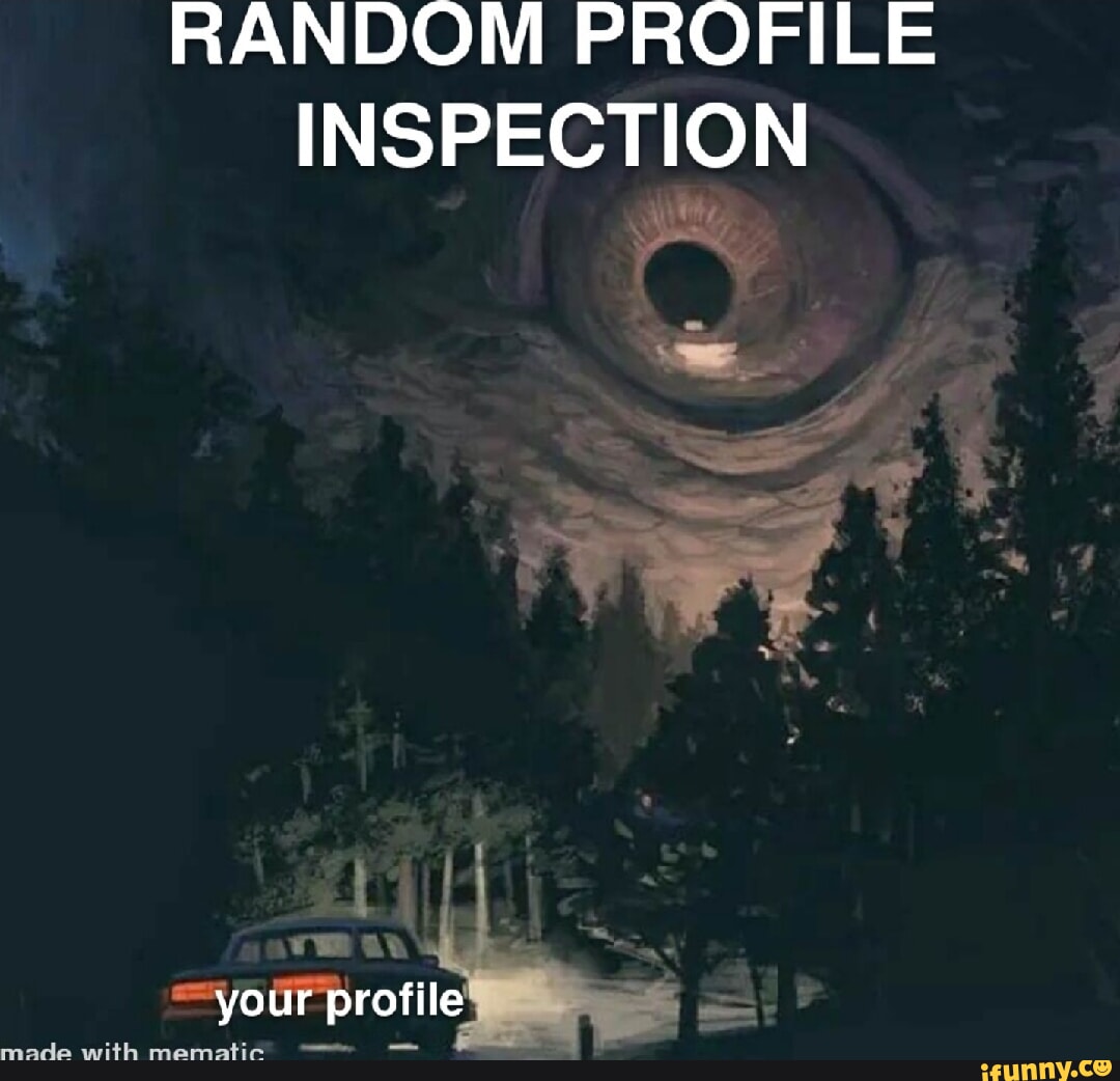 RANDOM PROFILE INSPECTION your profile made with mamatic - iFunny