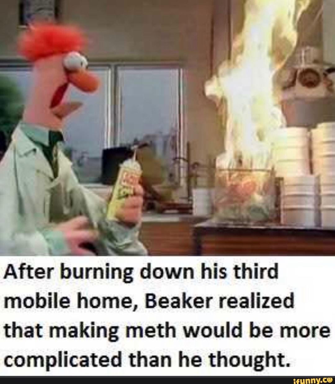 Beaker Muppet Fire