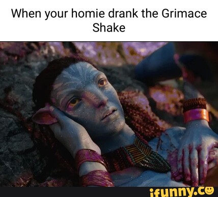 When your homie drank the Grimace Shake ff - iFunny