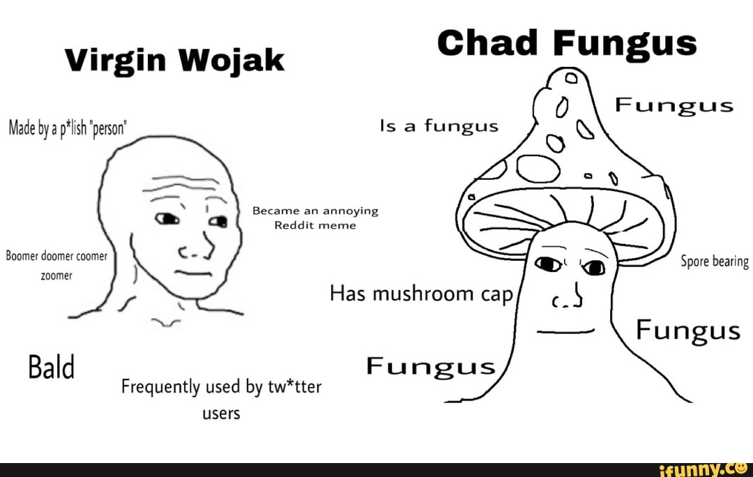 Chad Fungus Virgin Wojak Made by p" sh 'person' Became an annoying ...