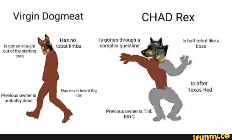 Virgin Dogmeat CHAD Rex Has no Is gotten through a Is half robot like a ...
