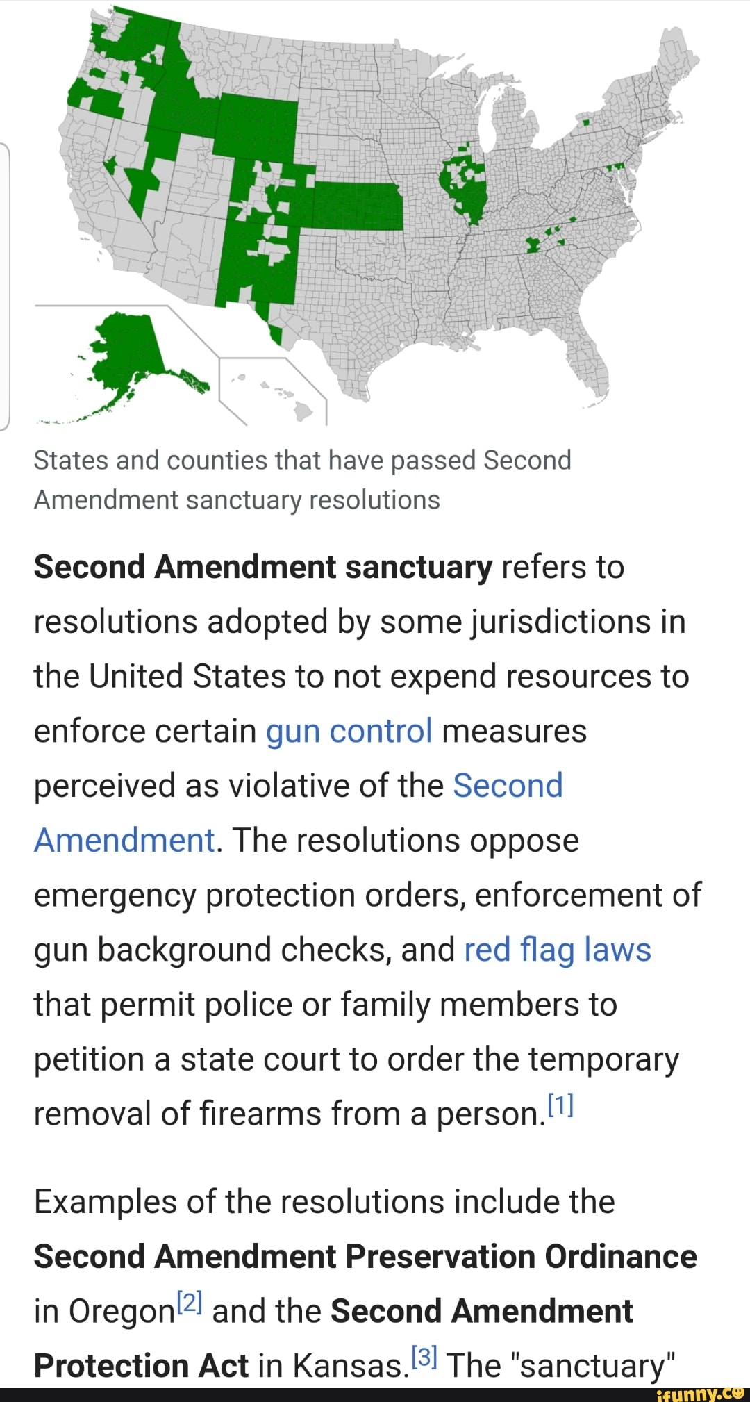 States and counties that have passed Second Amendment sanctuary ...