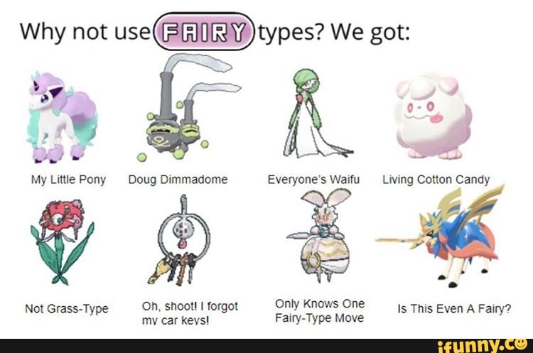 Types? We got: Not Grass-Type Oh, shoot! I forgot Only Knows One Is ...