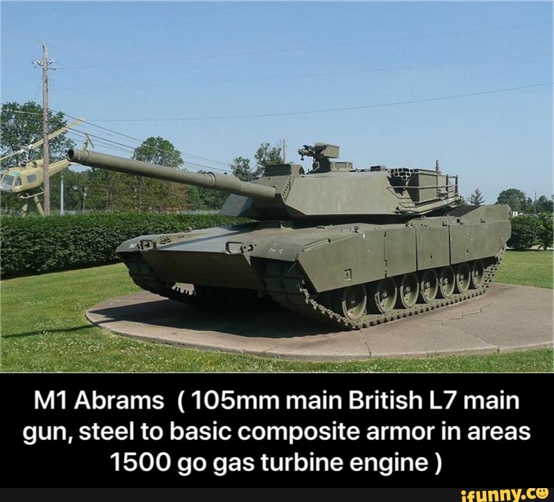 M1 Abrams (105mm main BrItIsh L7 main gun, steel to basic composite ...