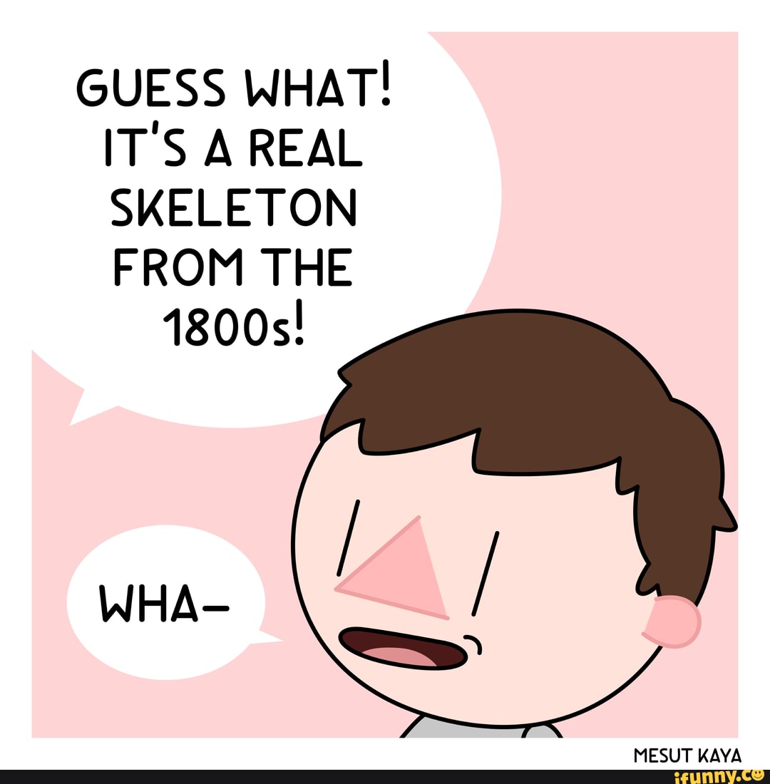 First Day - GUESS WHAT! IT'S & REAL SKELETON FROM THE 1800s! WHA- - iFunny