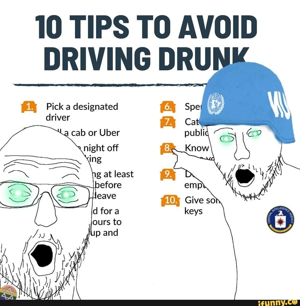 10 TIPS TO AVOID DRIVING DRU Pick a designated fa driver a cab or Uber ...
