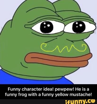 Funny character idea! pewpew! He is a funny frog with a funny yellow ...