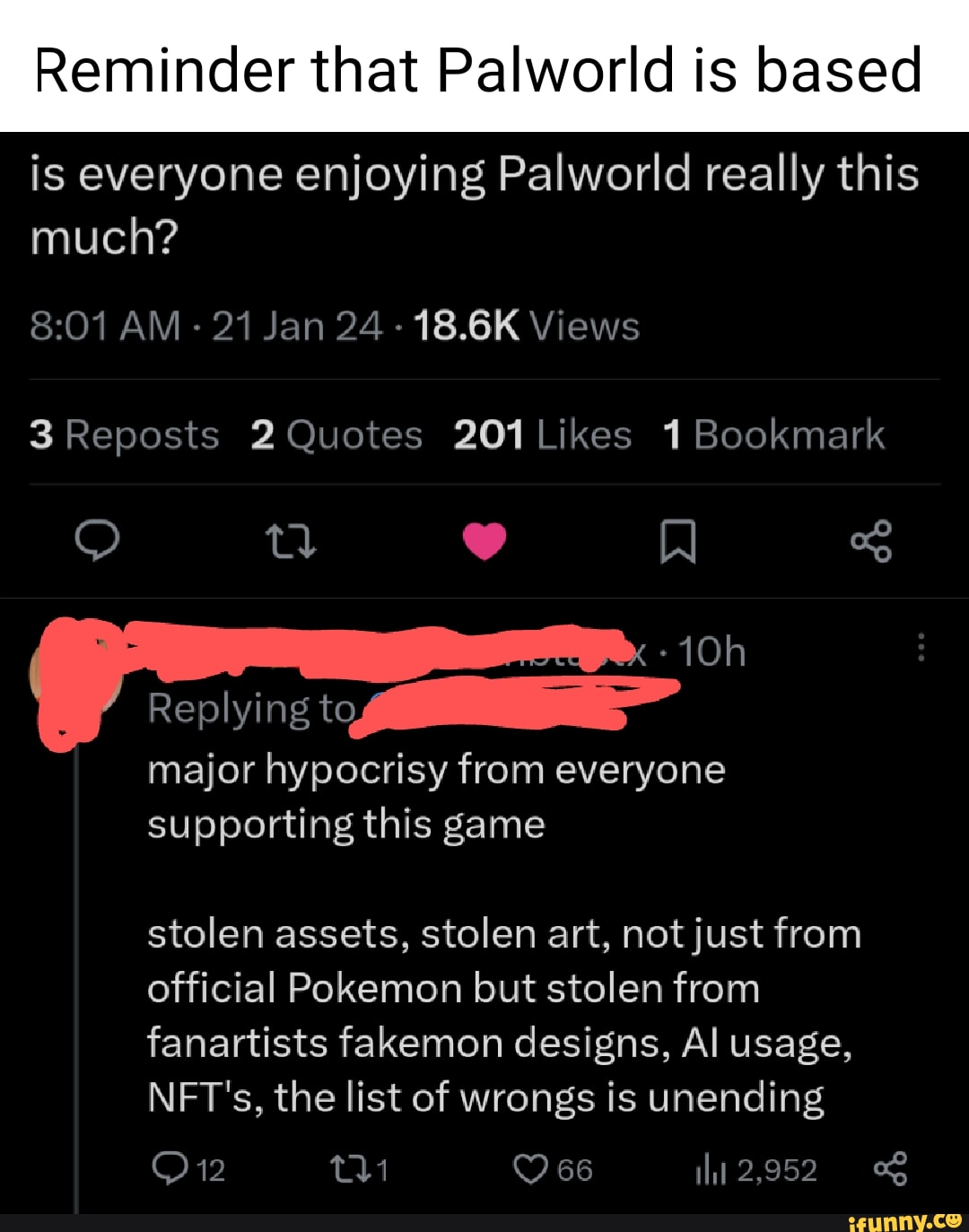 Reminder that Palworld is based is everyone enjoying Palworld really ...