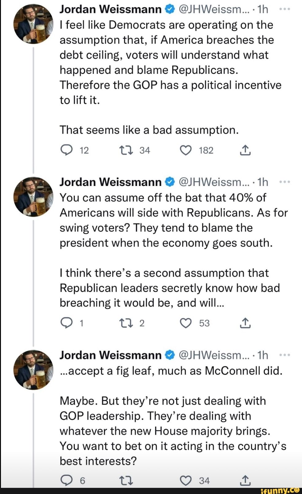 Jordan Weissmann @ @JHWeissm... I feel like Democrats are operating on ...
