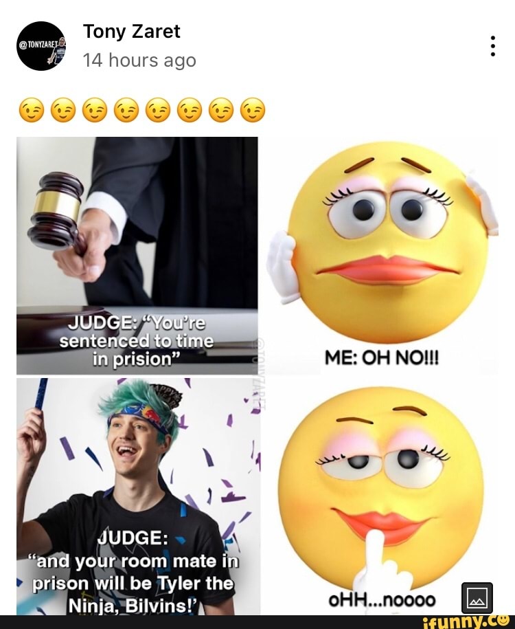 Tony Zaret 14 hours ago JUDGE: "You're sentenced to time in prision" ME ...