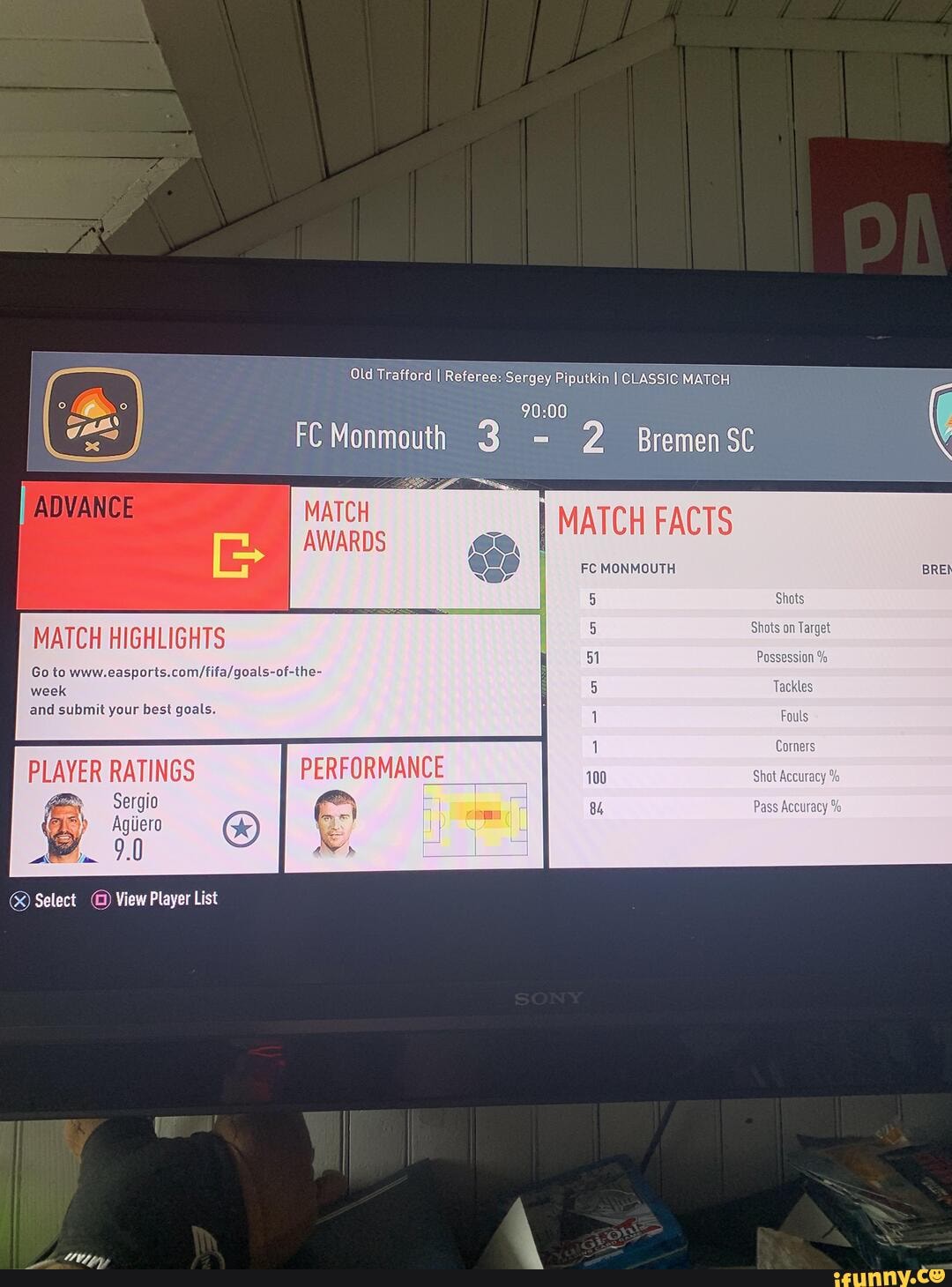 Old TraffordII Referee: Sergey Piputkin I CUASSIC NIATCH) FC Monmouth 3 ...