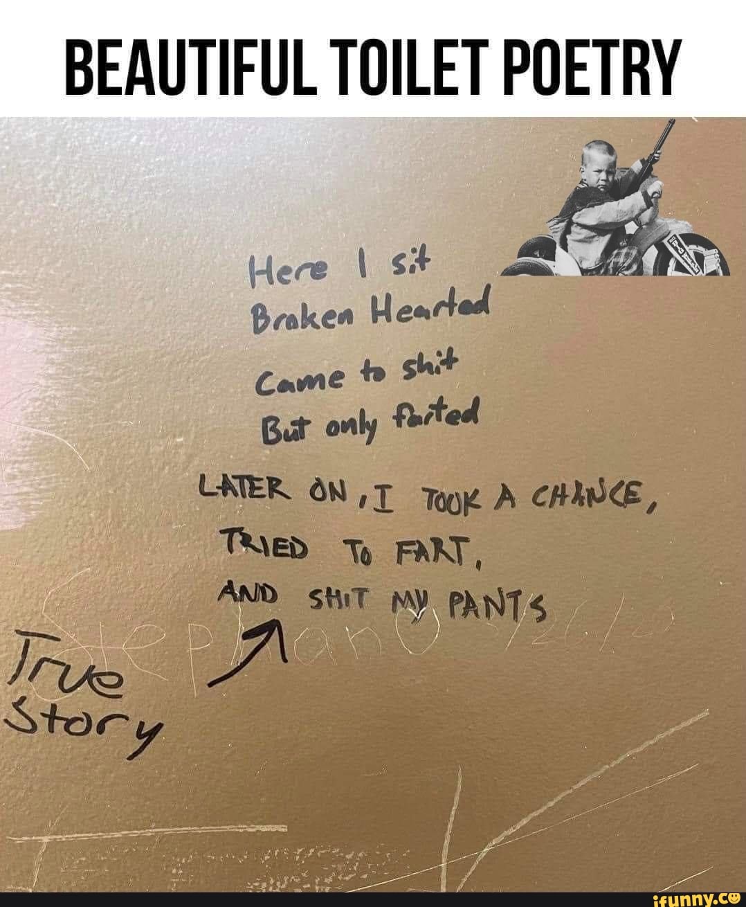 BEAUTIFUL TOILET POETRY PANTS - iFunny