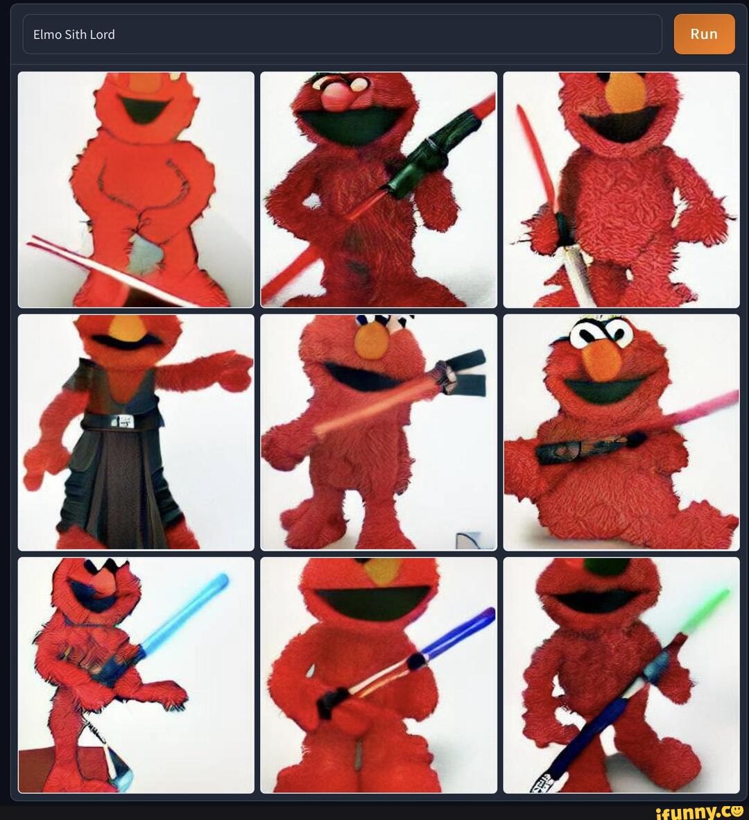 DALL-E Mini Sith Lord collection - Elmo Sith Lo! - iFunny