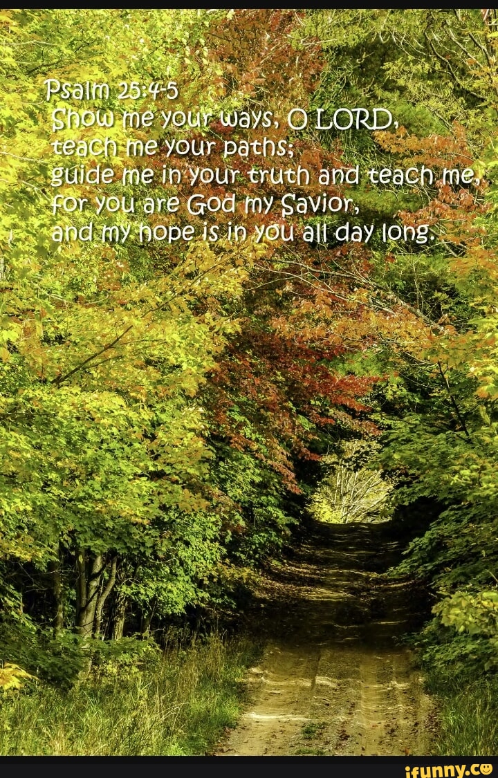Psalm Show me your ways, O LORD, teach me your paths; Suide me in your ...