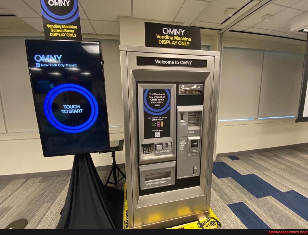 OMNY vending machine on display at MTA HQ (Photo credit to Kevin Duggan ...