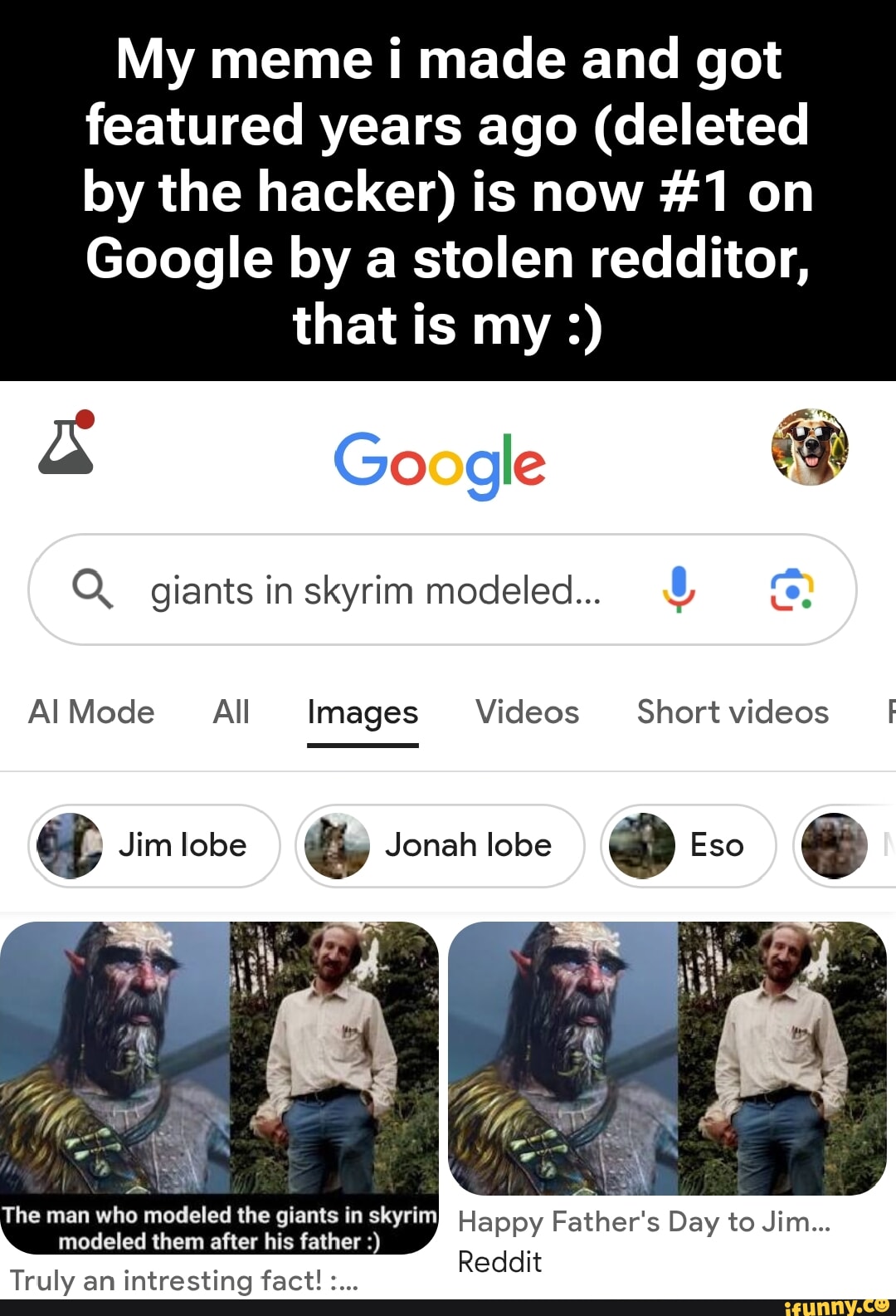 My meme i made and got featured years ago (deleted by the hacker) is ...