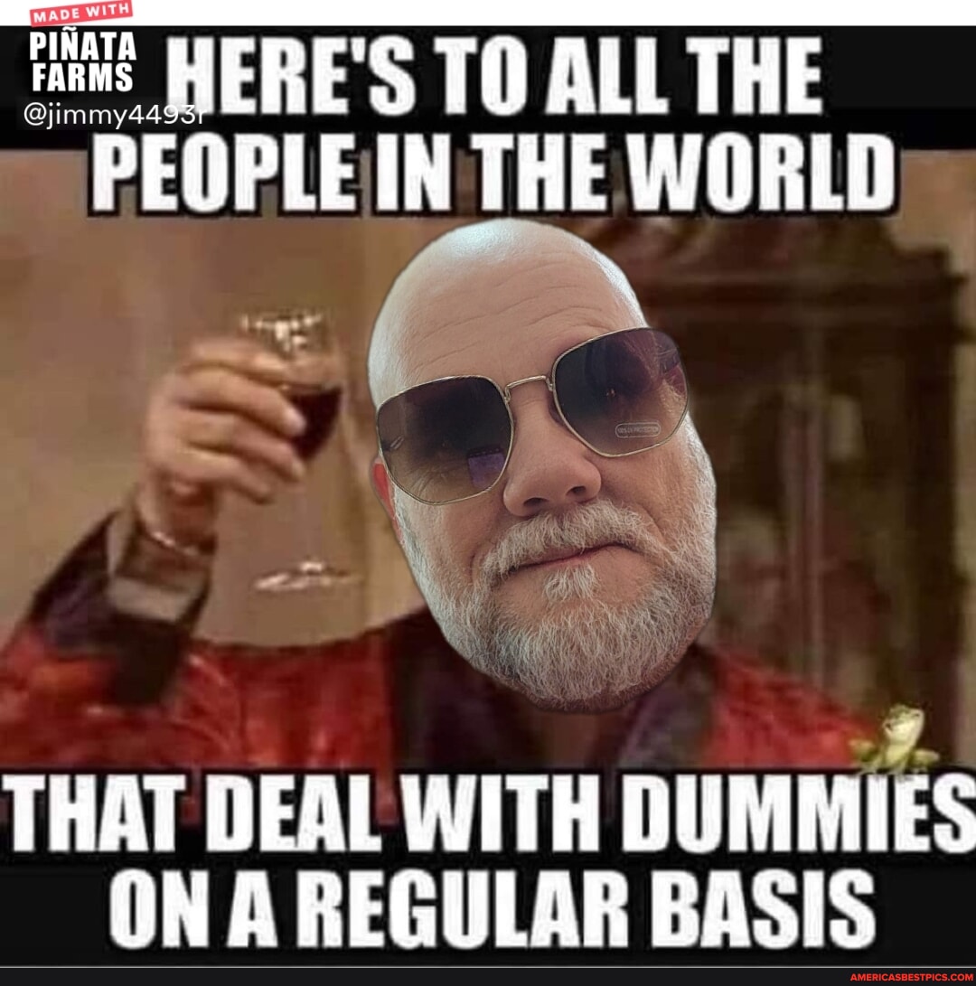 HERE'S TO ALL THE PEOPLE IN THE WORLD THAT DEAL WITH DUMMIES ON REGULAR ...