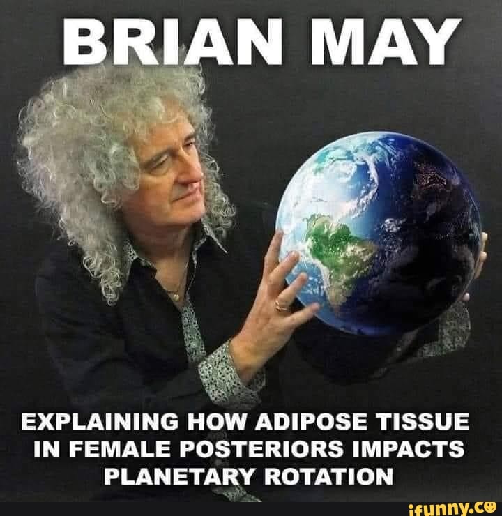 BRIAN MAY EXPLAINING HOW ADIPOSE TISSUE IN FEMALE POSTERIORS IMPACTS ...