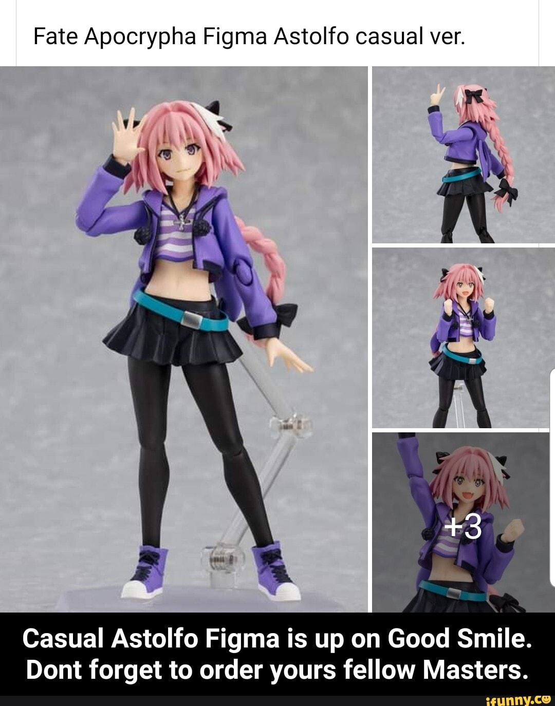 Fate Apocrypha Figma Astolfo casual ver. Casual Astolfo Figma is up on ...