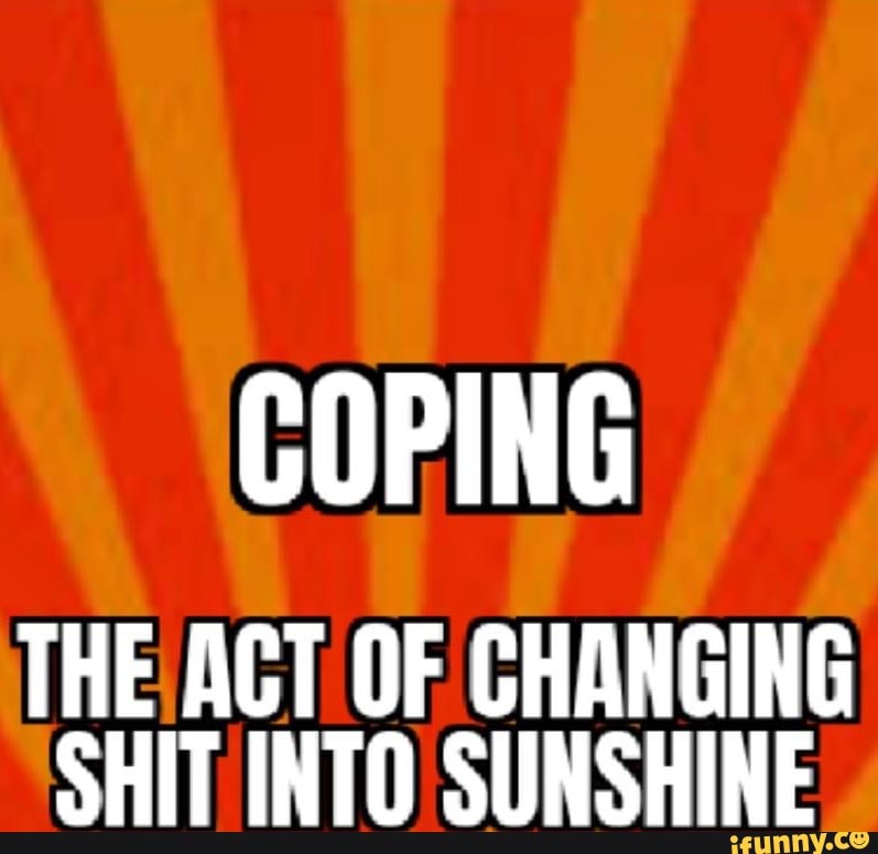 COPING THE ACT OF CHANGING SHIT INTO SUNSHINE - iFunny