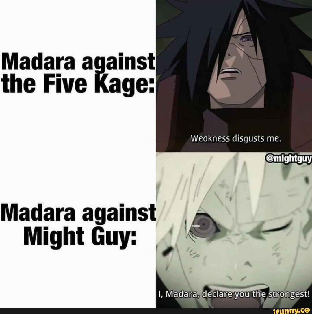 Madara against the Five Kage: Weakness disgusts me. Madara against ...