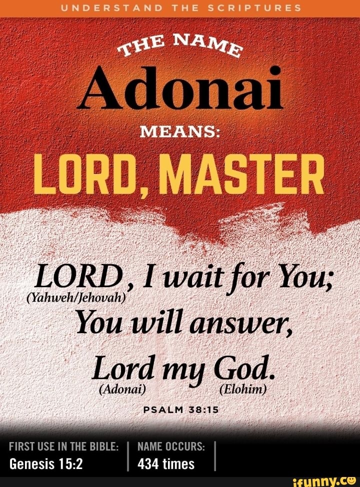 UNDERSTAND THE SCRIPTURES MEANS: NAN. LORD, I wait for You; You will ...