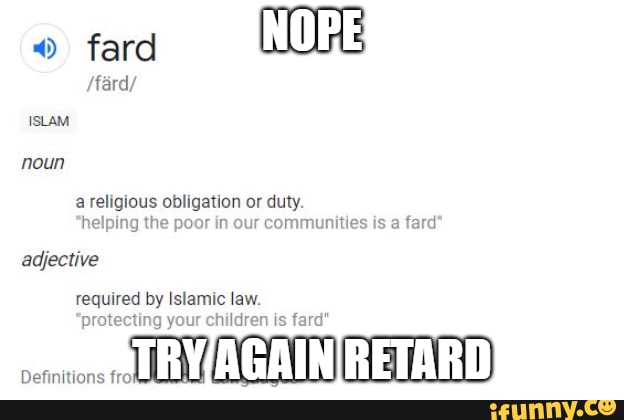 Fared NOPE /fard/ ISLAM noun a religious obligation or duty. helping ...