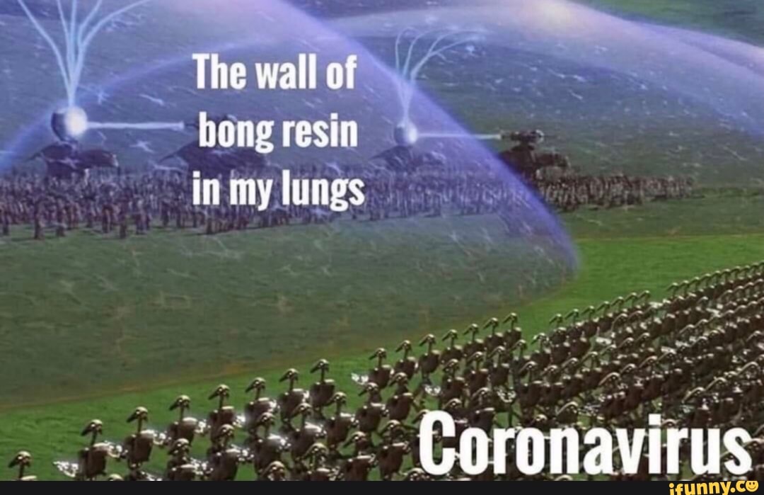 The wall of bong resin in my lungs Coronavirus - iFunny