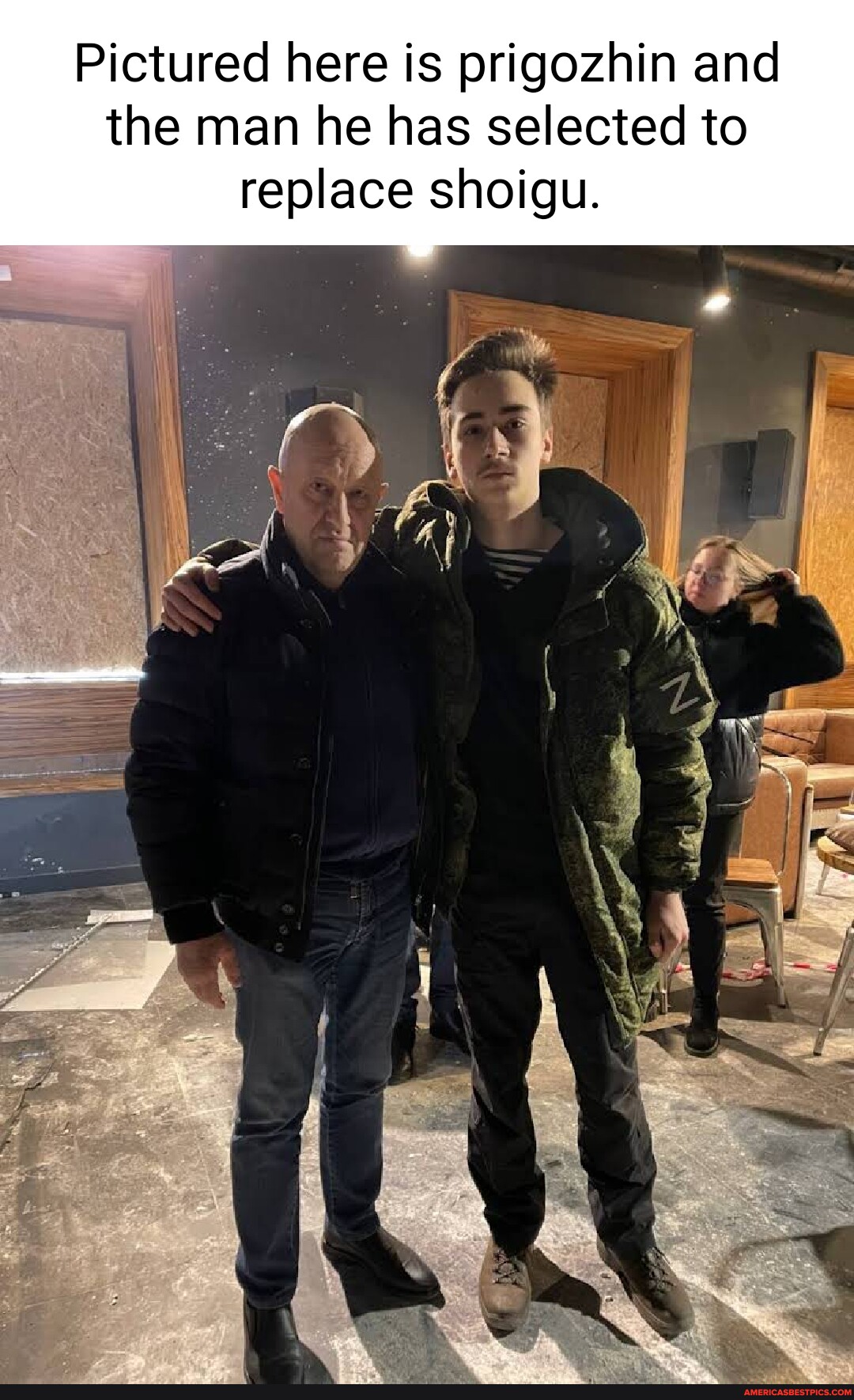 Pictured here is prigozhin and the man he has selected to replace ...