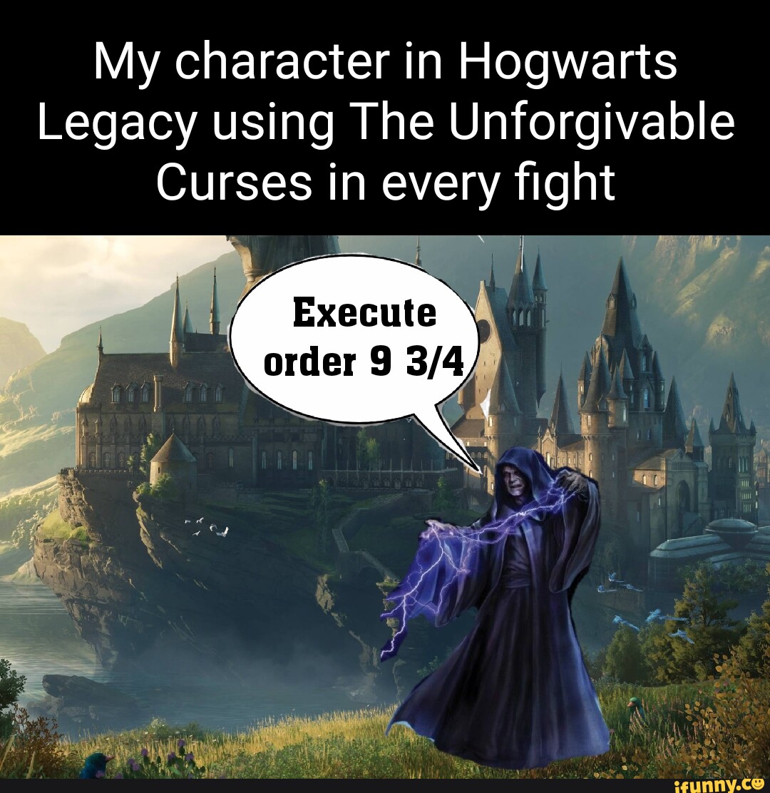 My character in Hogwarts Legacy using The Unforgivable Curses in every ...