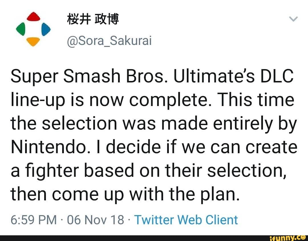 Super Smash Bros. Ultimate's DLC line-up is now complete. This time the ...