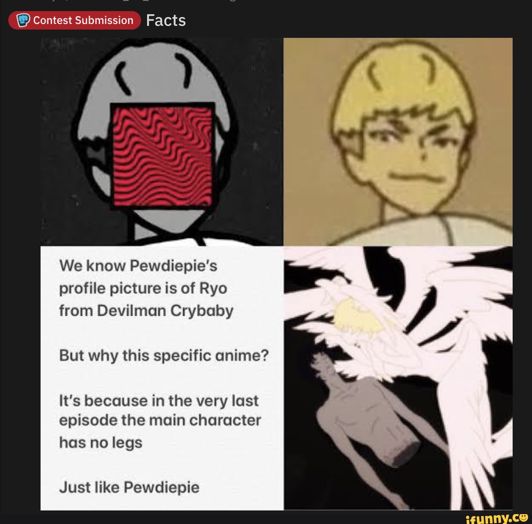 Contest Submission Facts We know Pewdiepie's profile picture is of Ryo ...