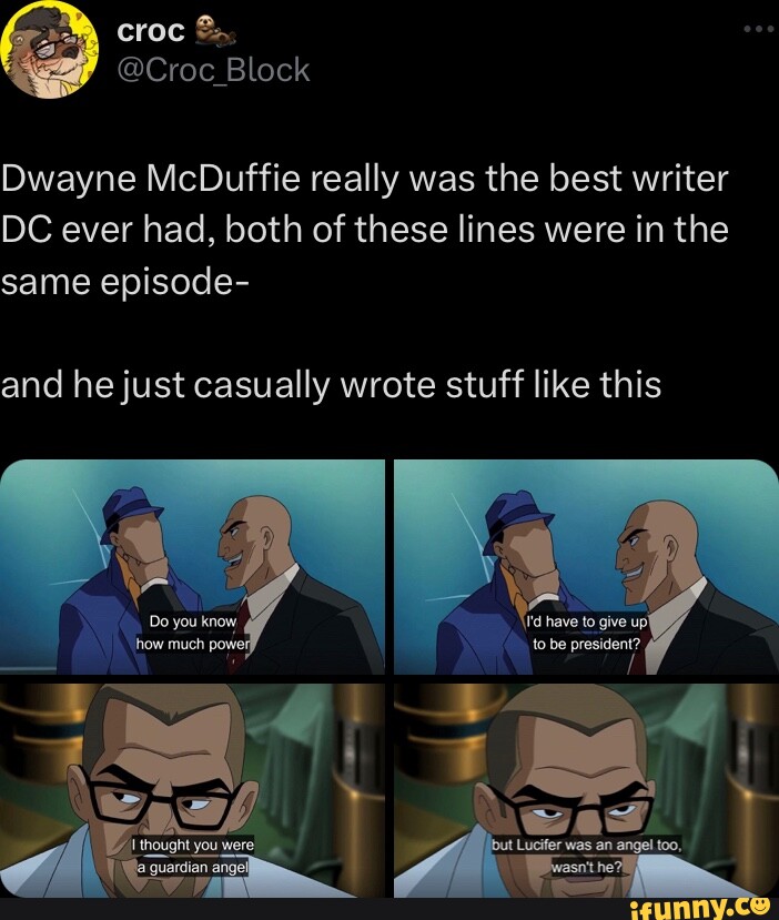 Croc @Croc Block Dwayne McDuffie really was the best writer DC ever had ...
