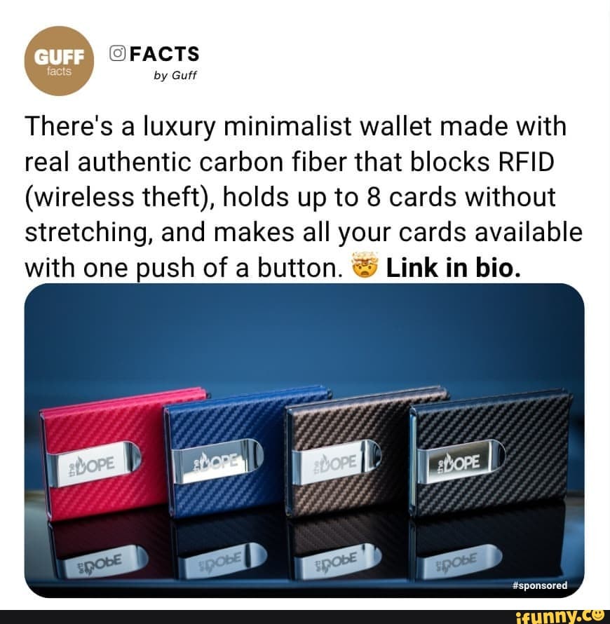 Facts FACTS by Guff There's a luxury minimalist wallet made with real ...