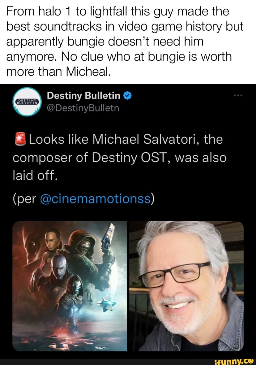 From halo 1 to lightfall this guy made the best soundtracks in video ...
