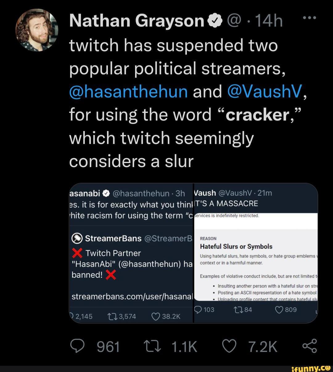 Nathan Grayson@@ twitch has suspended two popular political streamers ...