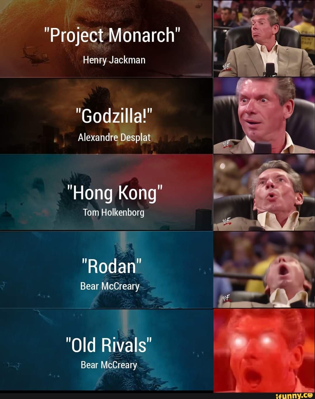 "Project Monarch' Henry Jackman "Godzilla!" Alexandre plat "Hong Kong ...