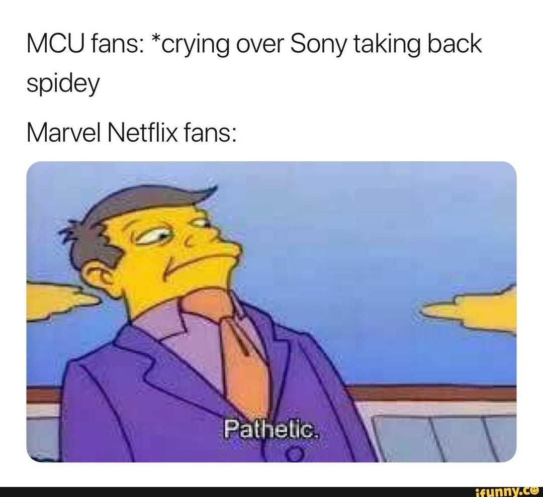MCU fans: *Crying over Sony taking back spidey Marvel Netflix fans ...