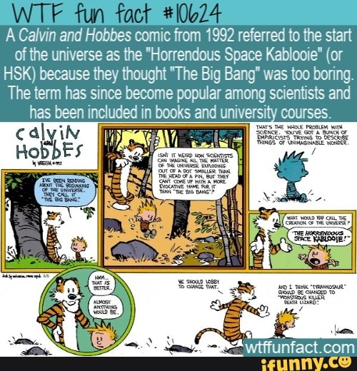 A Calvin and Hobbes comic from 1992 referred to the start of the ...