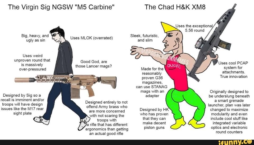 The Virgin Sig NGSW Carbine" The Chad Big, heavy, and Uses MLOK ...