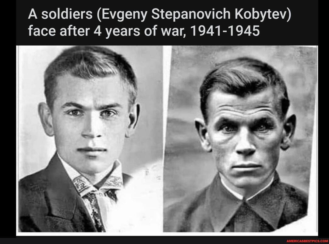 A soldiers (Evgeny Stepanovich Kobytev) face after 4 years of war, 1941 ...