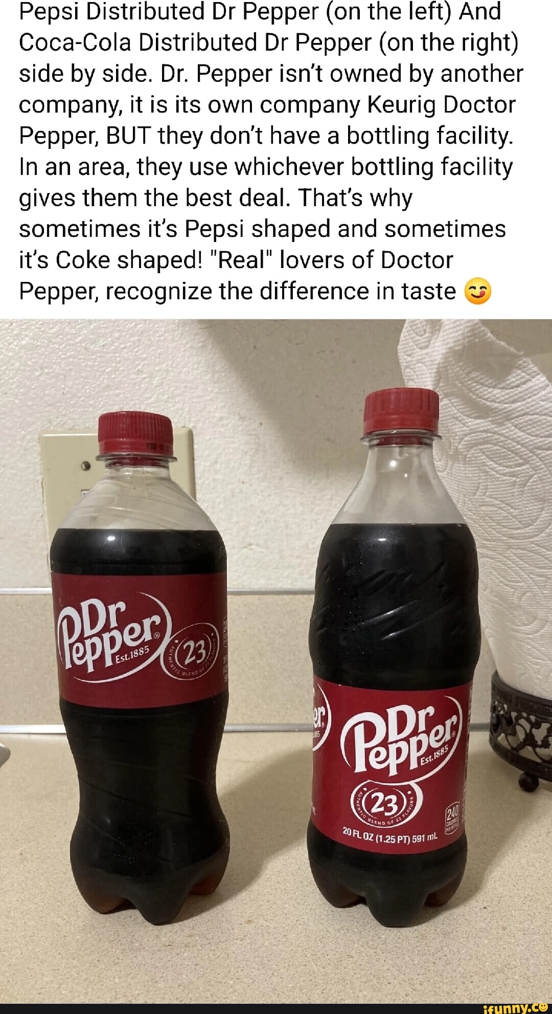 Pepsi Distributed Dr Pepper (on the left) And Coca-Cola Distributed Dr ...