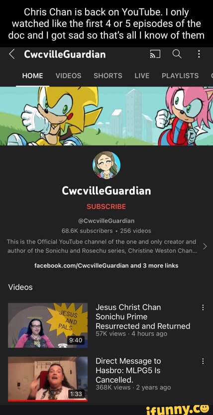 Chris Chan is back on YouTube. I only watched like the first 4 or 5 ...