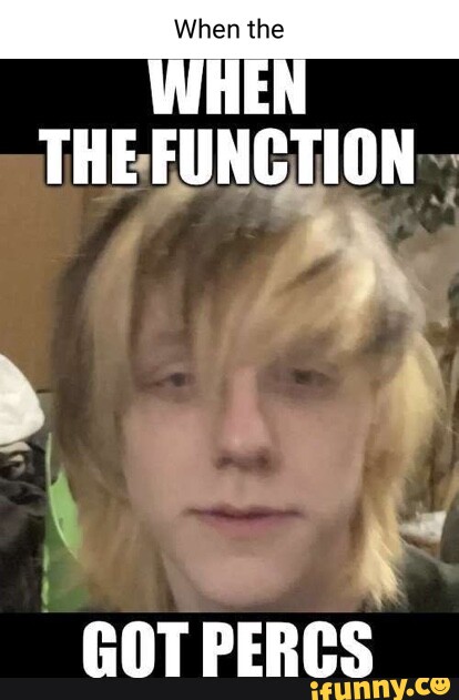 When the WHEN THE FUNCTION we GOT PERCS - iFunny