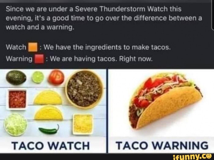 Since we are under a Severe Thunderstorm Watch this evening, it's a ...
