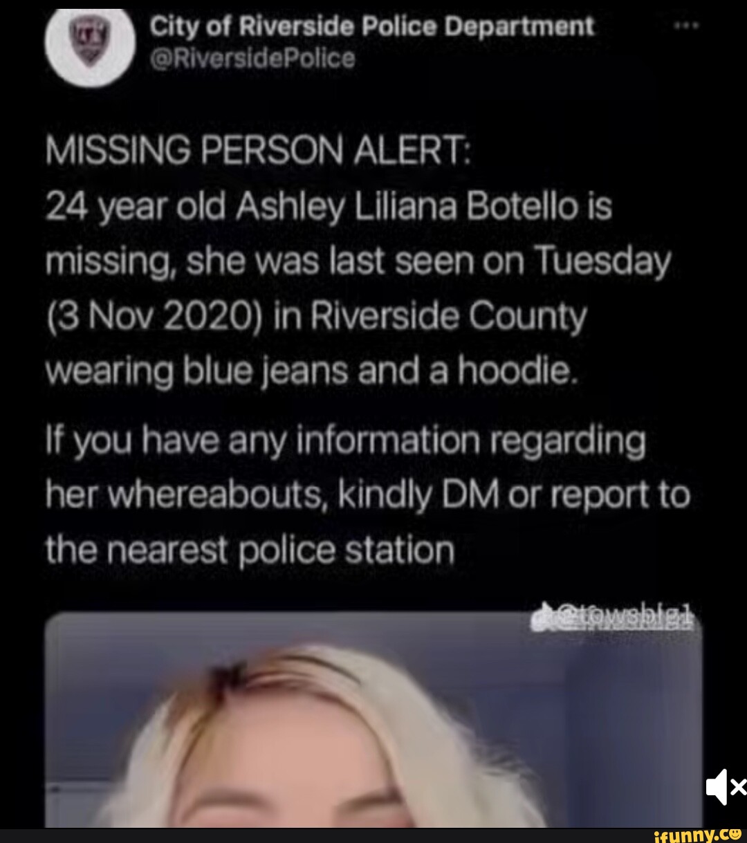 City of Collec Departmont MISSING PERSON ALERT: 24 year old Ashley ...