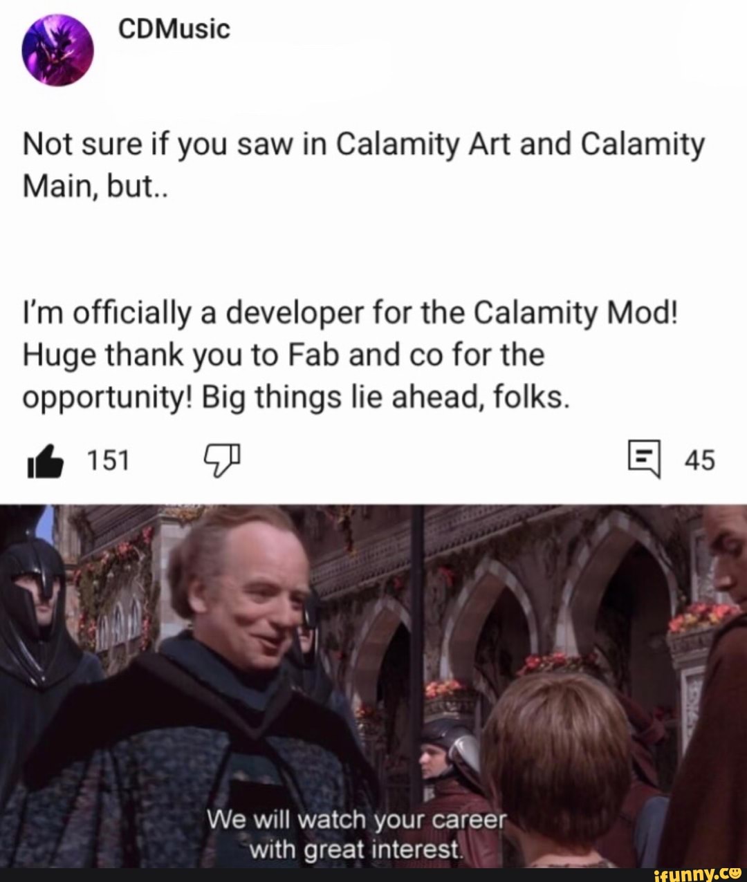 CDMusic Not sure if you saw in Calamity Art and Calamity Main, but.. I ...